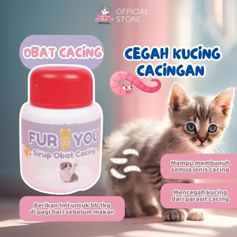 Fur You Cat Deworming Medicine, Worm Syrup, Cat Deworming Medicine ...
