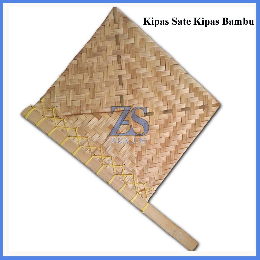 Manual Fan Made of Natural Bamboo Satay Fan / Woven Bamboo Fan | Shopee ...