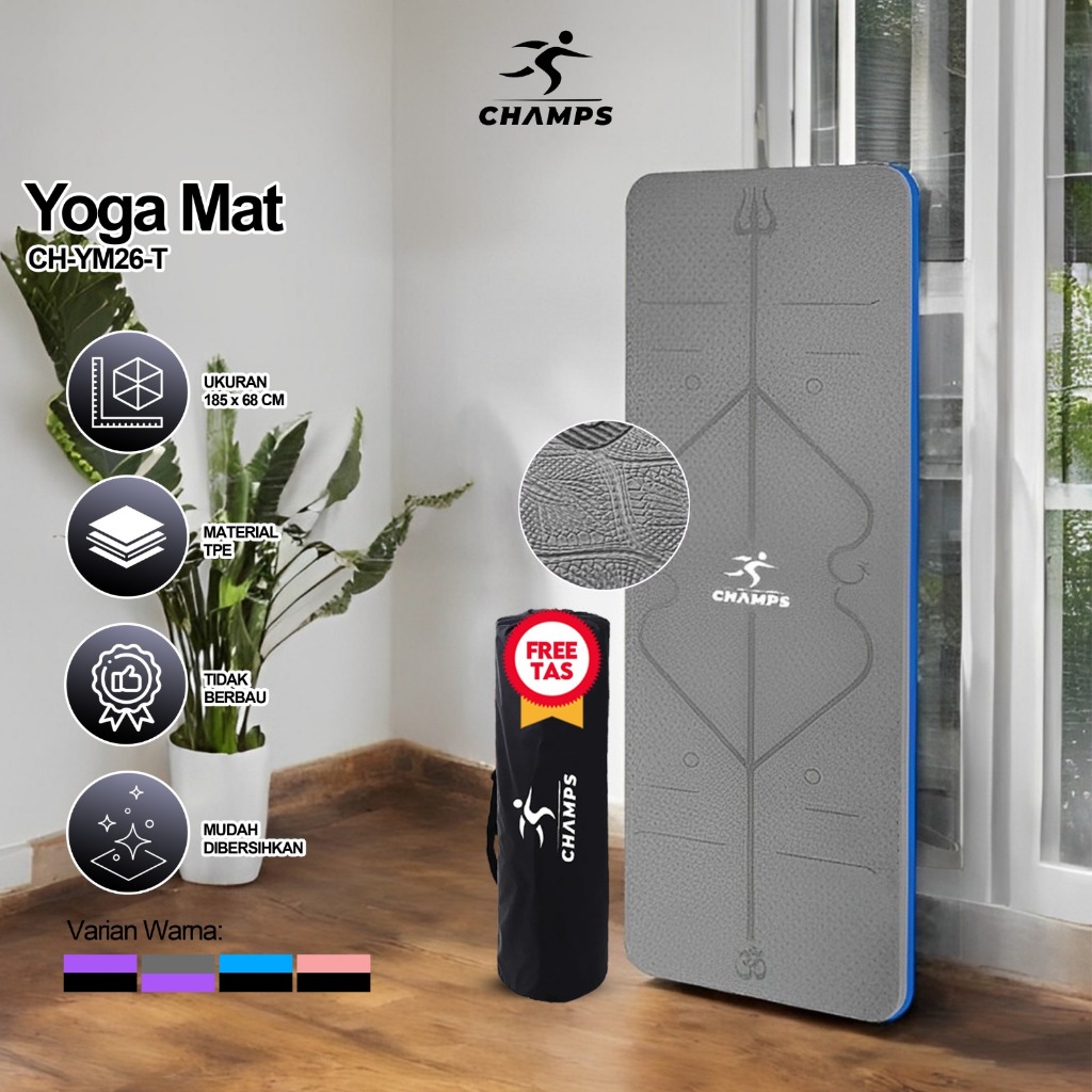 Champs Yoga Mat 6mm Double Layer Carpet Yoga Mat Gymnastics Sports ...