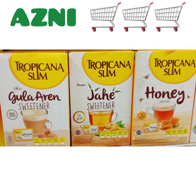 Tropicana Slim Honey/ Palm Sugar/ Ginger 1 Box 50 Sachets | Shopee Malaysia