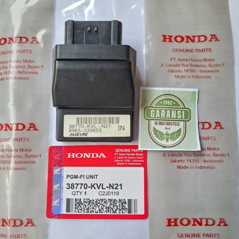 Ecu ECU ENGINE CONTROL UNIT ECM CDI HONDA SUPRA X 125 FI 38770-KVL-N21 ...