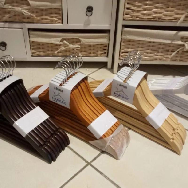 KAYU Informa Wooden Hanger Set 8 Pcs Best Quality 100% Original Informa ...