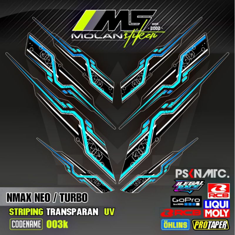 Decal Sticker Striping Transparent Variations Uv Nmax Neo & Nmax Turbo ...