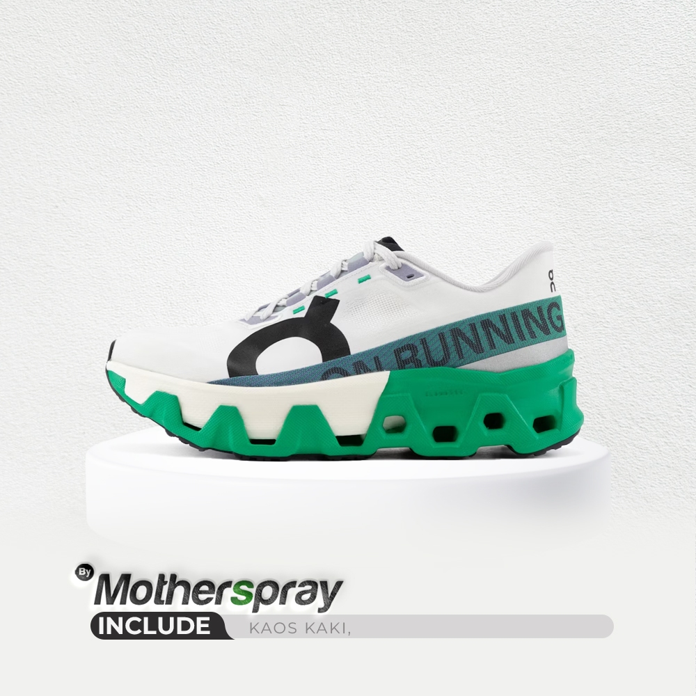 On Cloudmonster Hyper White Green Mint Cloud Monster Running Shoes ...