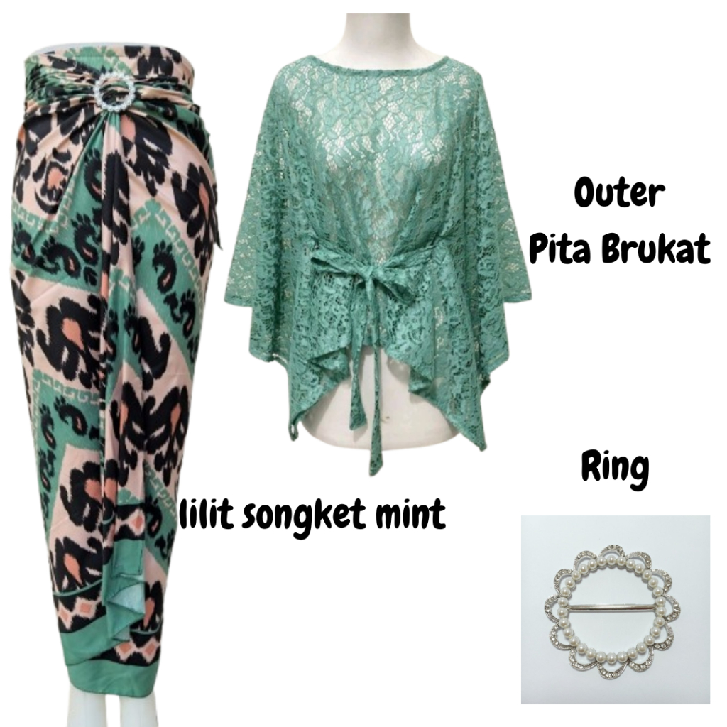 Invitation Kebaya Set 3 in 1 Package Outer Corneli Brukat Luxurious ...