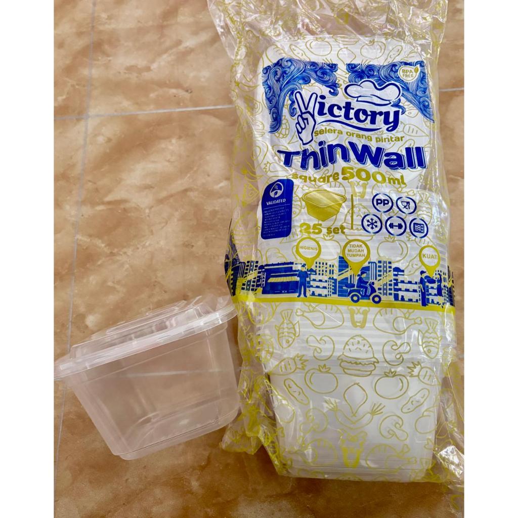 25sets of Victory Rectangle Thin Wall 500ml | Shopee Malaysia