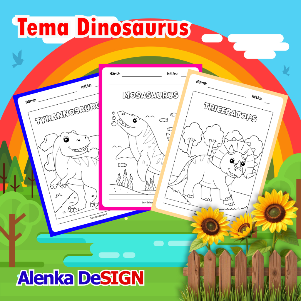 Learn to Color Dino | Coloring Pic Dino | Print HVS 80gsm | Fun Dino ...