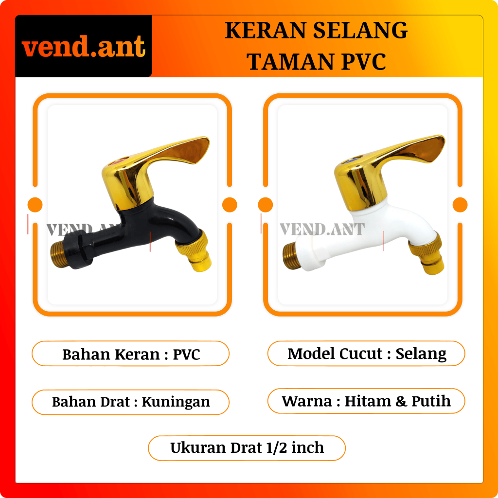 Garden Water Tap 1/2 inch PVC Hose Faucet | Shopee Malaysia