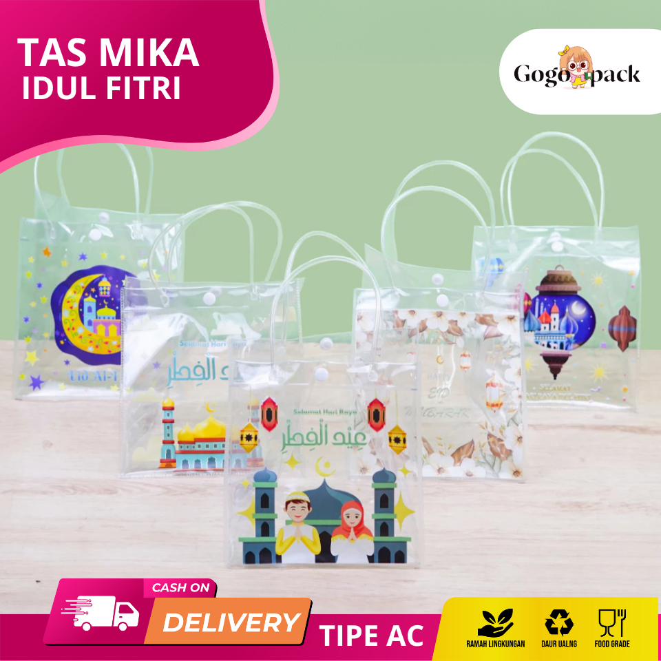 Transparent PVC Mica Bags / Plain PVC Mica Bags Goodiebag Hampers Idul ...