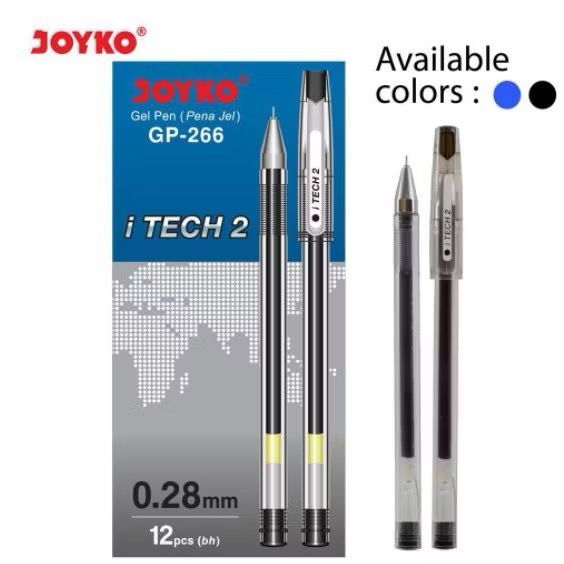(12pc) Gel Pen Joyko GP-266 iTech 2 0.28 mm | Shopee Malaysia