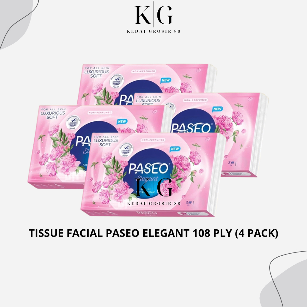 Paseo Smart Facial Tissue 50 Sheets Travel PACK (4 PACK) | Paseo ...