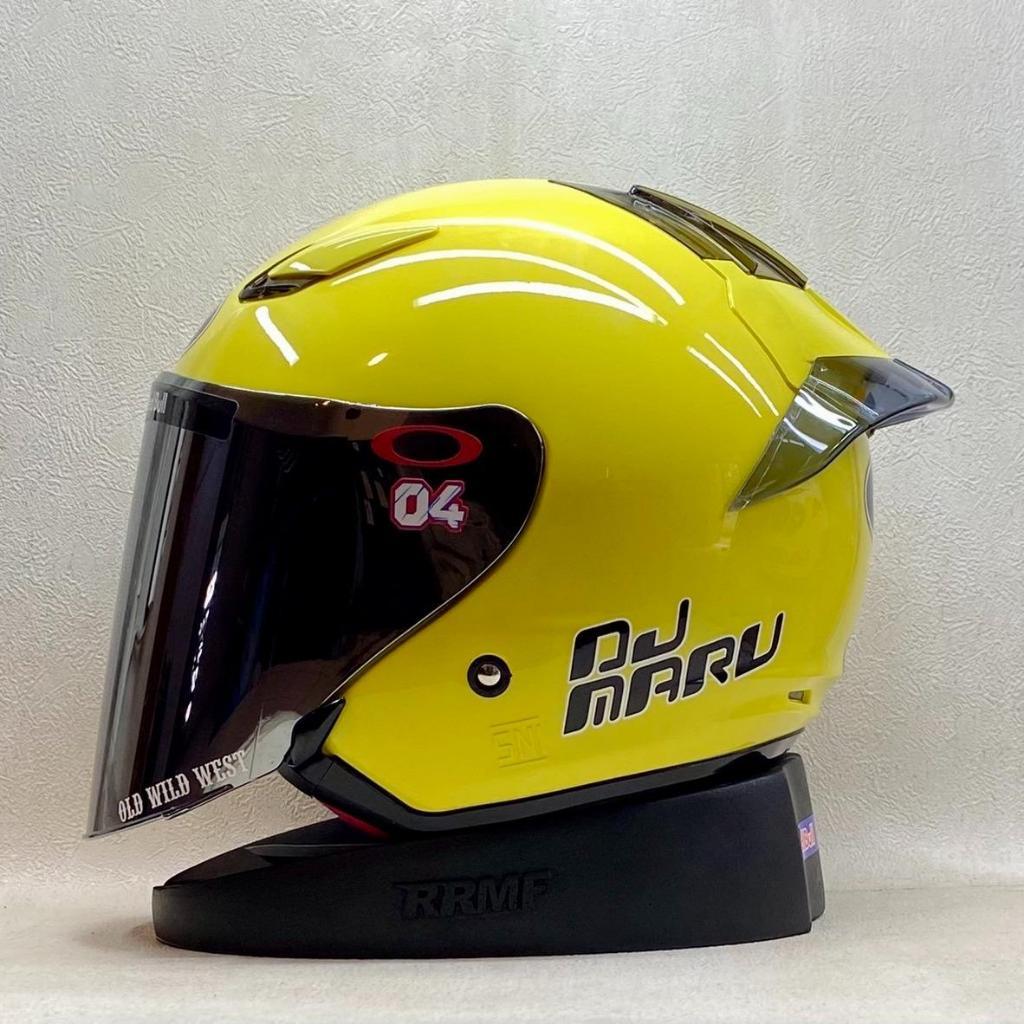 KYT DJ MARU SOLID YELLOW LEMON II Helmet Handsome Package Half Face ...