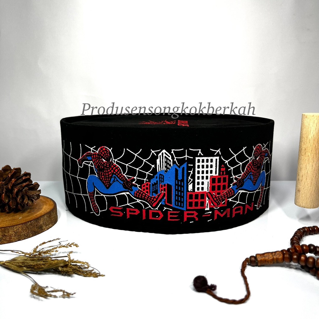 Songkok Peci BLUSHDRU SPIDERMAN CHILDREN'S CHARACTER Normal height (9 ...