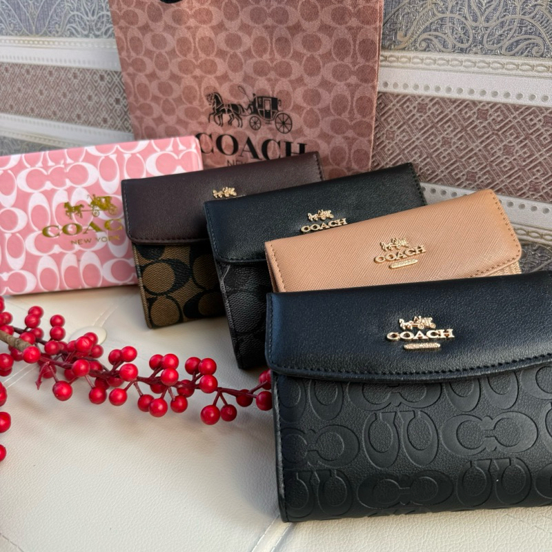 Mini FOLDING WOMEN'S WALLET WITH OVAL CLOSE COAC FREE BOX IMPORTED ...