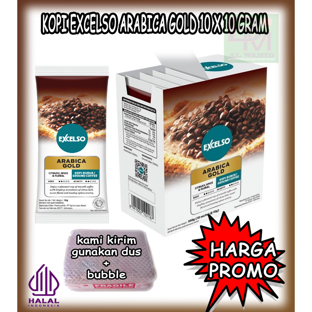 Excelso Arabica Gold Coffee 1 Box contains 10 Sachets 10 Grams | Shopee ...