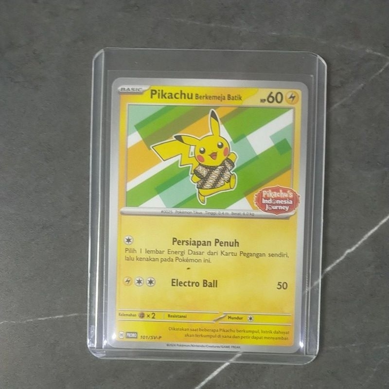 Pokemon Pikachu Batik Card Blue / Pink / Green / Purple Original TCG ...