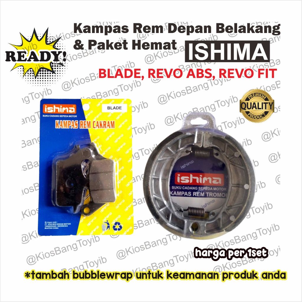 Honda REVO ABSOLUTE BLADE REVO FIT Front + Rear Brake Pads (Ishima ...