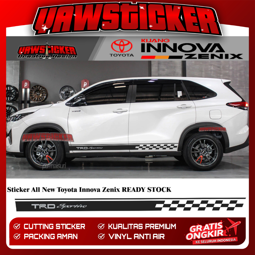 Sticker TOYOTA ALL NEW INNOVA ZENIX CHESS MOTIF NEW CUTTING STICKER ...