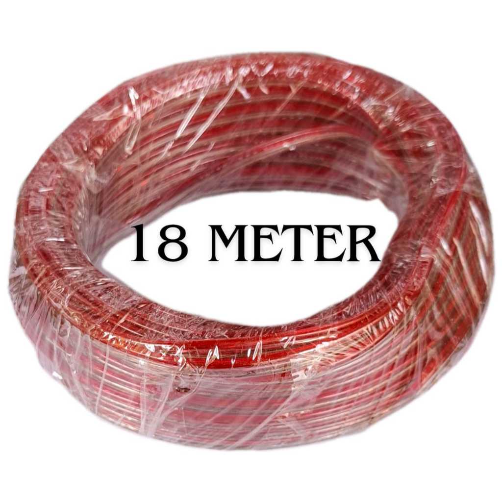 18 meters TRANSPARENT CABLE 2 x 30 AUDIO CABLE FIBER CABLE ELECTRICAL ...