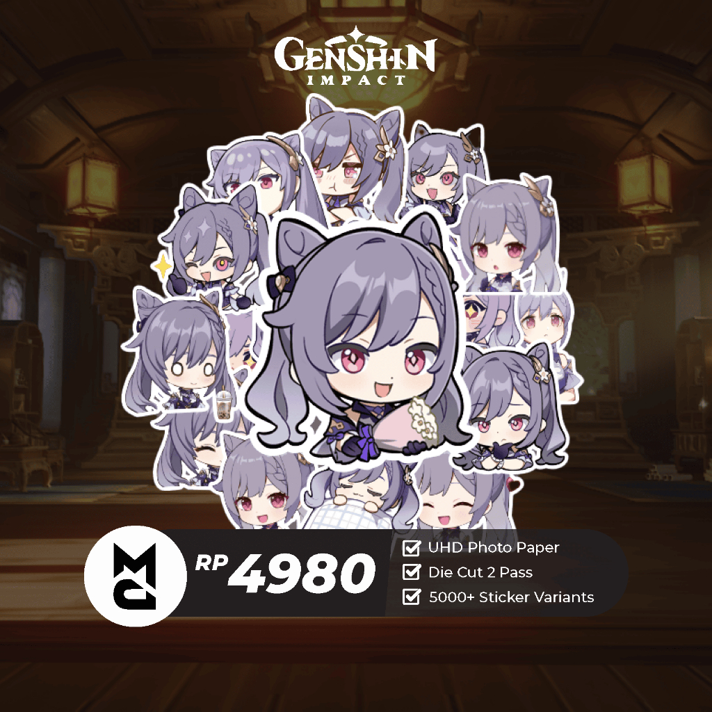 HP Genshin Impact Keqing Sticker Cute Aesthetic Sticker Cellphone ...