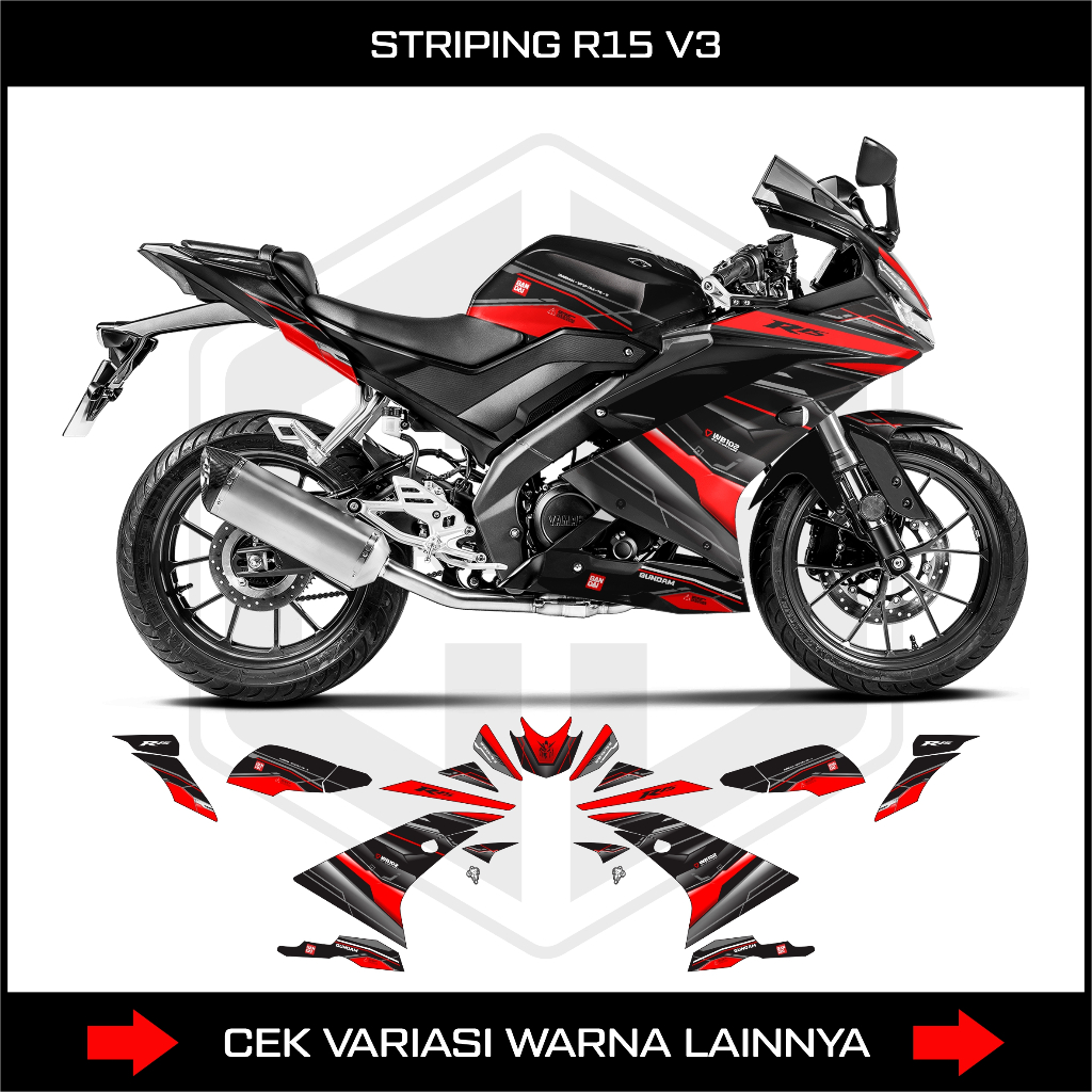 Yamaha R15V3 STRIPING / DECAL STICKER R15 V3 VVA | Shopee Malaysia