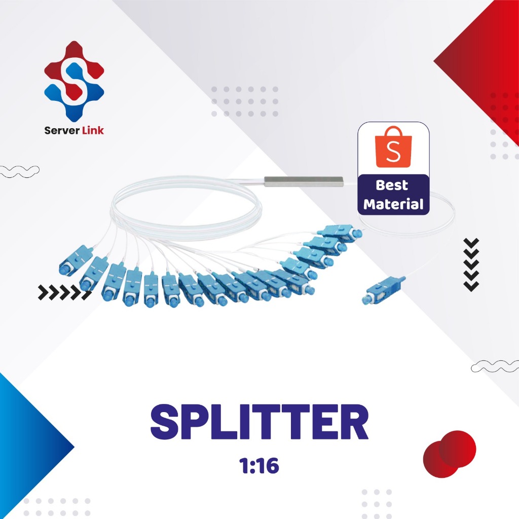 Splitter 1:16 Fiber Optic Passive Splitter FO 1:6 Fiber Optic FTTH SC ...