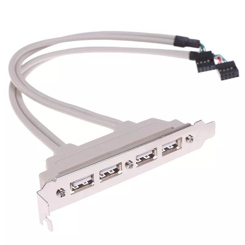 9 PIN USB 4 PORTS SPLITTER MOTHERBOARD CONNECTOR 2.0 BRANCH HUB PCI ...
