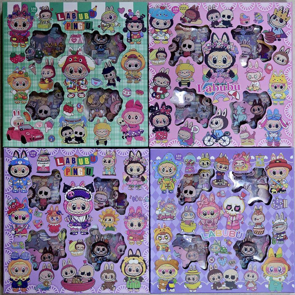 LABUBU Sticker VIRAL Big Box contains 100 Sheets of Aesthetic ...