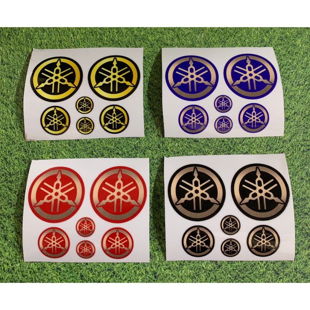 Yamaha logo Embossed sticker Contains 6 Stickers Embossed logo ymh ...