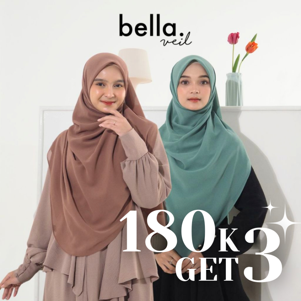 Bella VEIL By ZAFIYA - Malaysian Style Two Corner Oval Curve Cigar ...