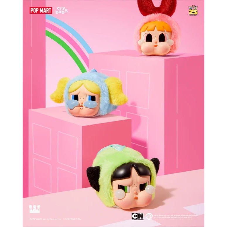 GANTUNGAN Labubu CRYBABY Powerpuff Girls Face Vinyl - Keychair Charm ...