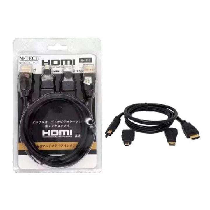 M-Tech 3 in 1 cable hdmi to hdmi / hdmi mini / hdmi micro - ercomp2 ...