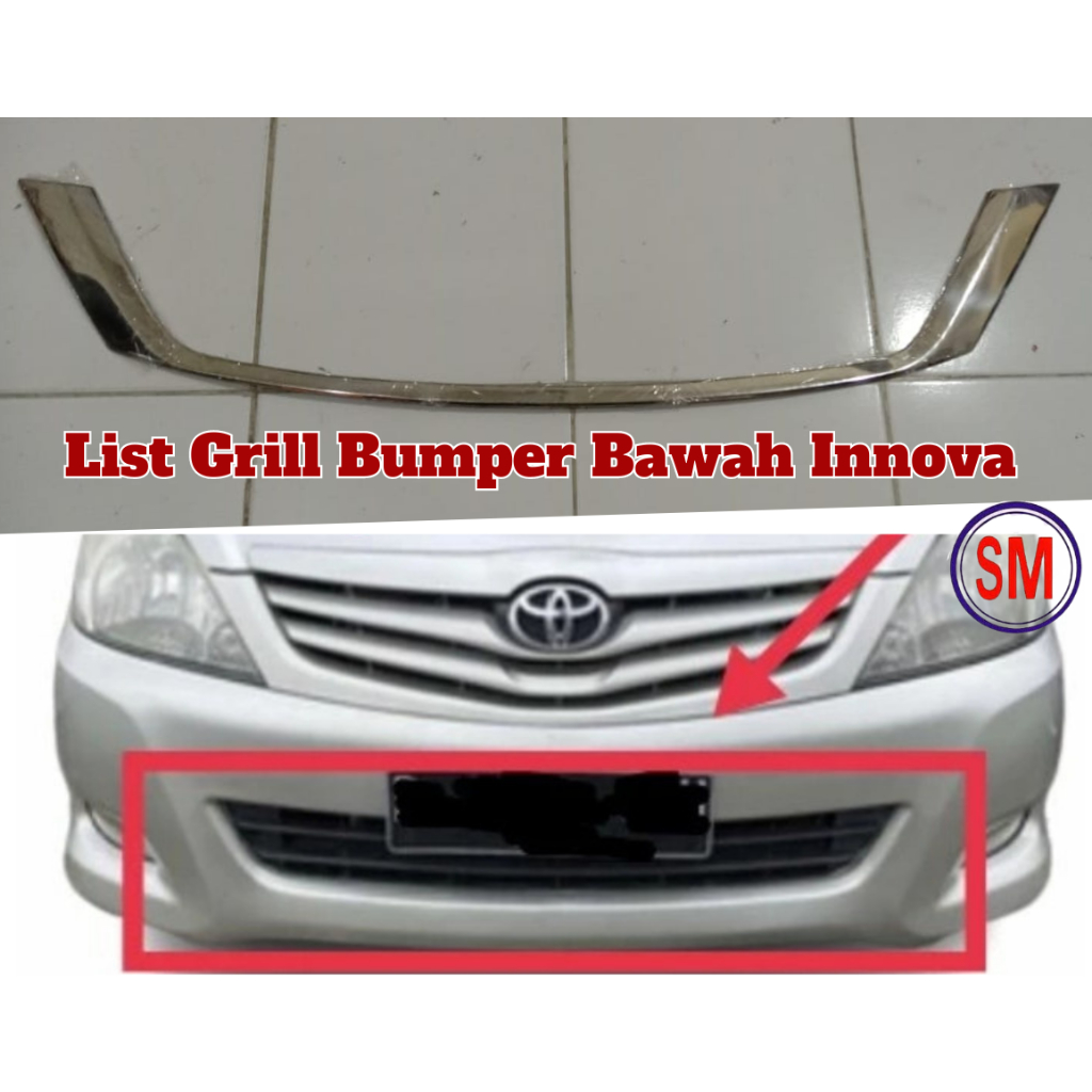 Side Grill Innova/List Grill Bumper Bottom Innova Stainless | Shopee ...