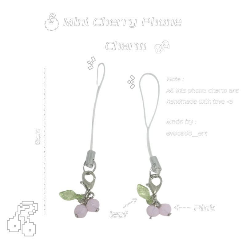 Mini Cherry Phone Charm (Price Is For 2pcs) | Shopee Malaysia
