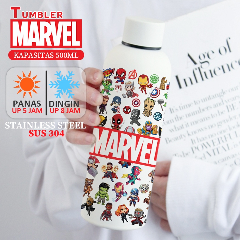 TERMOS Premium MARVEL TUMBLER CAPACITY 500 and 400 ML CHARACTER SCHOOL ...