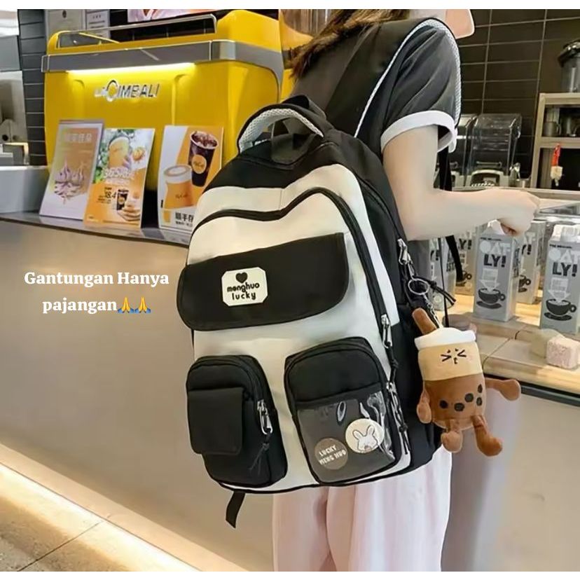 The Newest Rainbow Pattern Girls' School Backpack 2024 Again Trendy ...