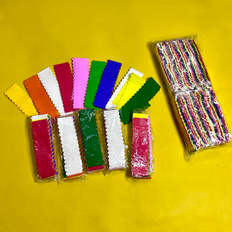 Colorful crepe paper 3 cm per pcs contains 10 crepe paper pieces ...