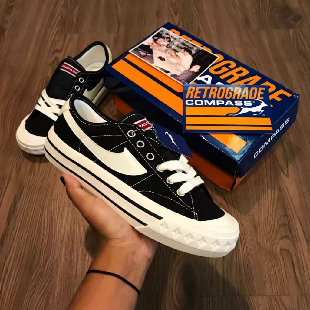 Original Compass shoes|Compass Retrograde Men's Shoes Black White/White ...