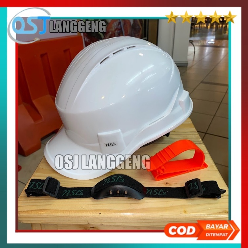 PUTIH Safety Helmet NSA Vented White Fastrack Safety Helmet SNI ...