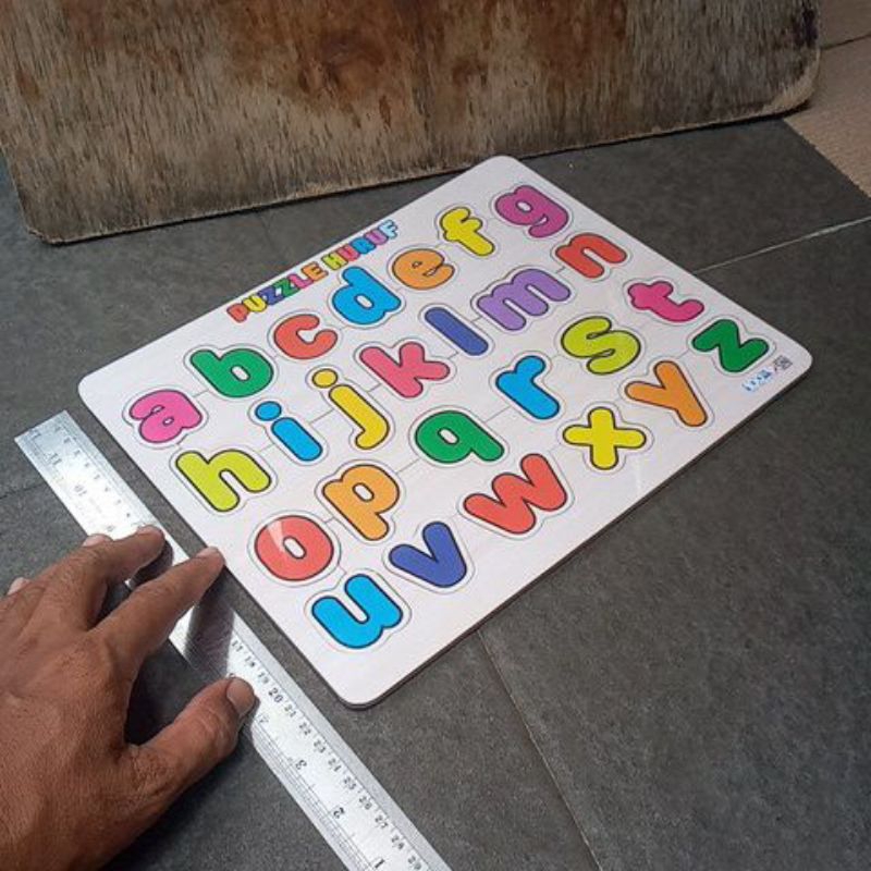 KAYU [ Jumbo ] Wooden Lowercase Letter Puzzle MDF Puzzle Alphabet ...