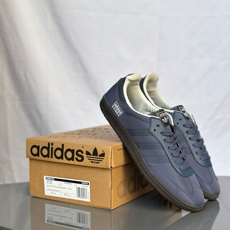 Adidas Samba Og IG6169 Blue Night Gum Satin 100% Real Pict | Shopee ...
