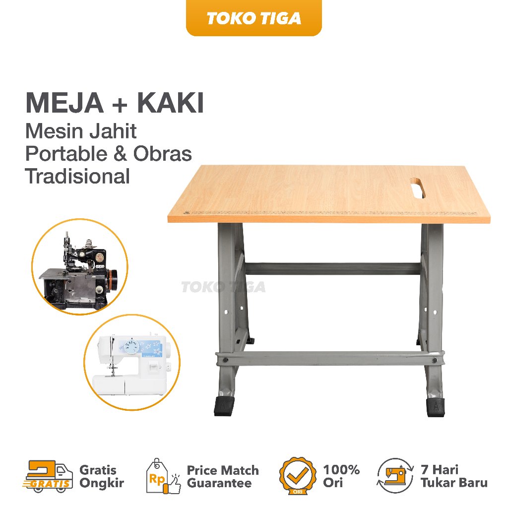 MESIN Small Size Traditional Portable & Overlock Sewing Machine Tables ...