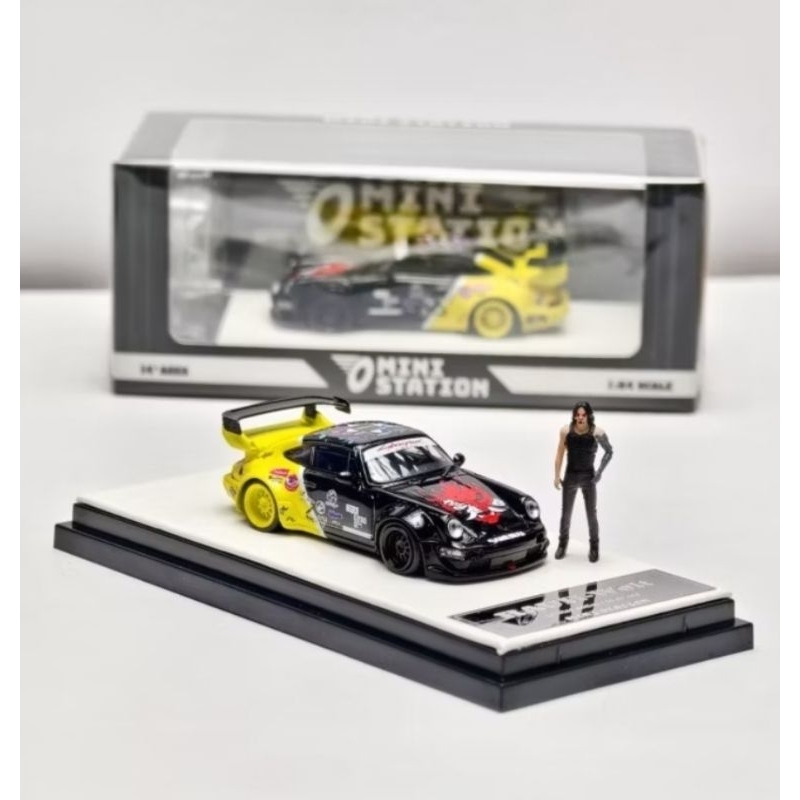Mini Station Porsche RWB 964 GT Wing Cyberpunk 2077 Keanu Reeves Figure ...