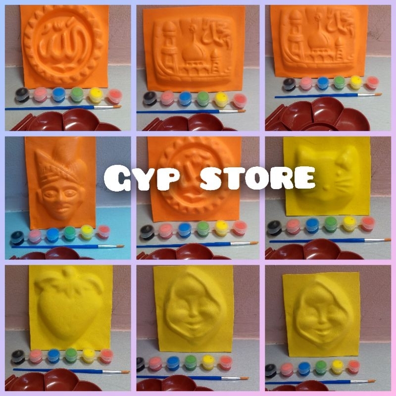 Complete Package Of Sponge Mold+Brush+Palette+Dye+gypsum Ready To Use ...