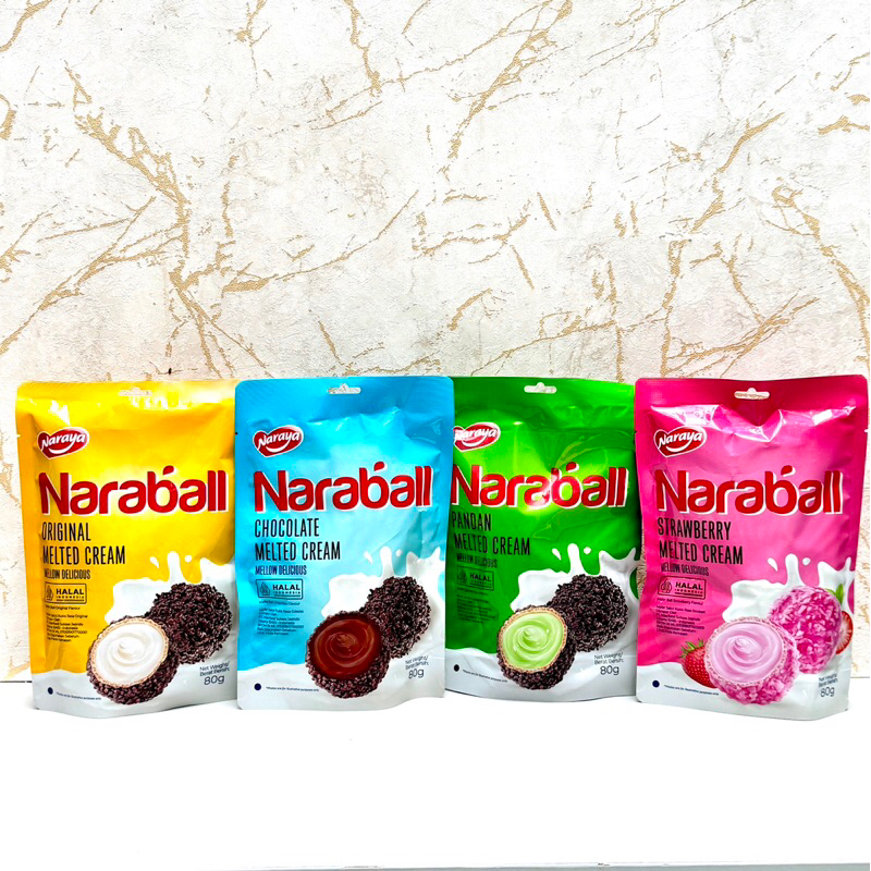 Naraya Naraball Melted Cream Ball Wafer Original Pandan Chocolate ...
