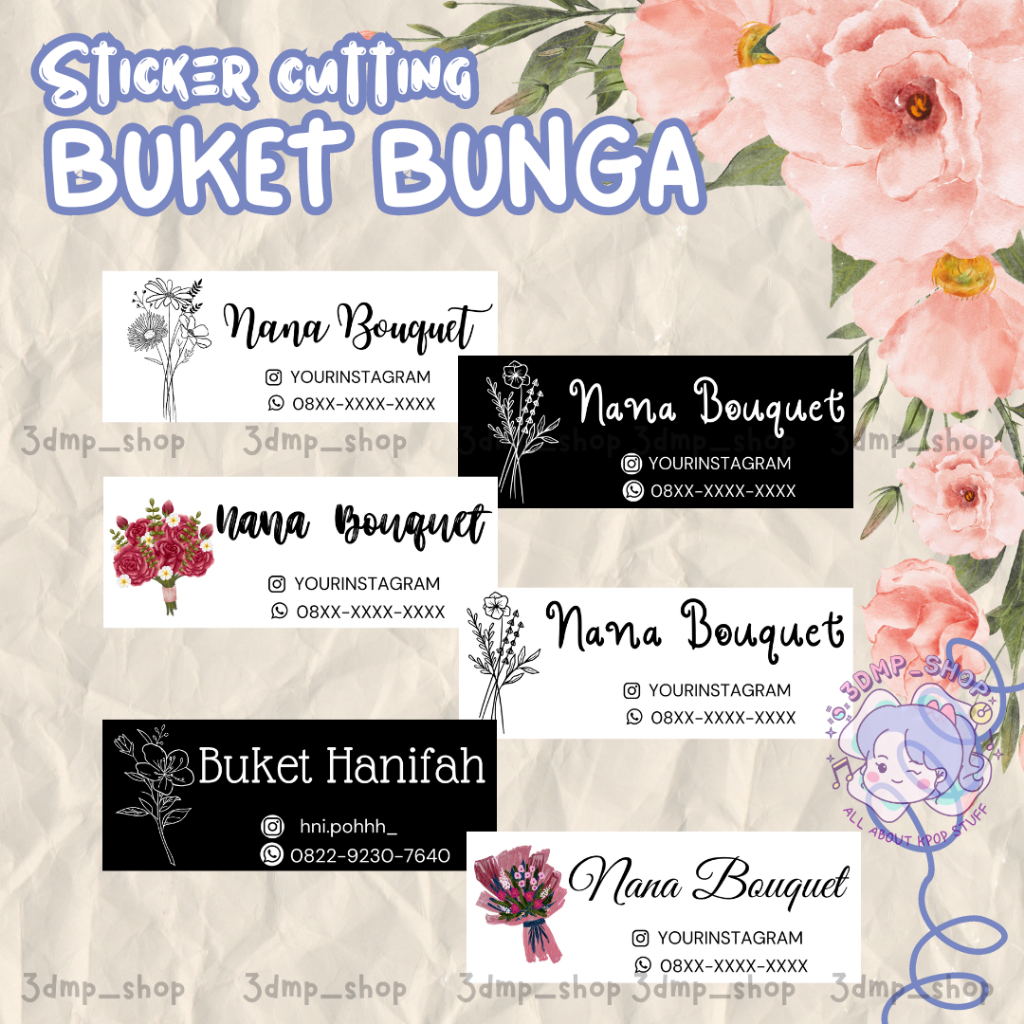 Sticker A3 Cutting Bontax Chromo Label Flower Bouquet Packaging Product ...