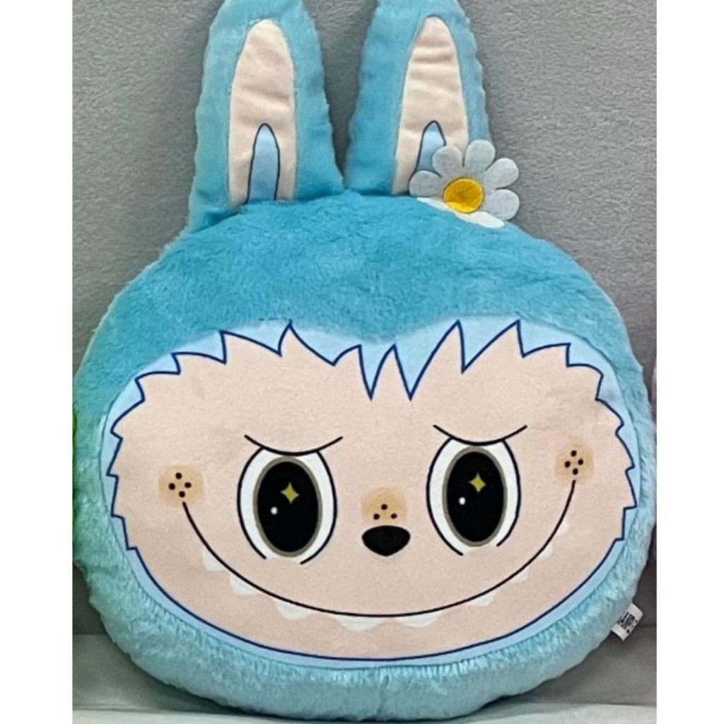Labubu The Monster Head Pillow Doll 11" Blue BN009386 | Shopee Malaysia