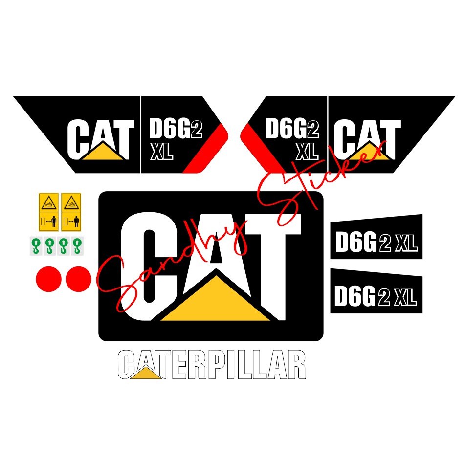 Caterpillar D6G 2 XL Sticker Dozer Bulldozer Paint Heavy Equipment ...