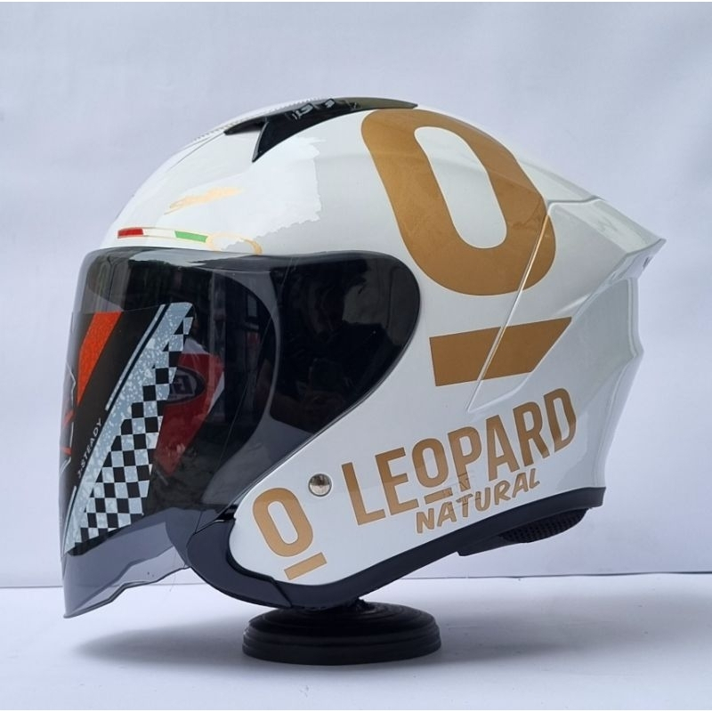 Trendy Helmet JS Armor Leopard natural half face sports helmet KBR ...