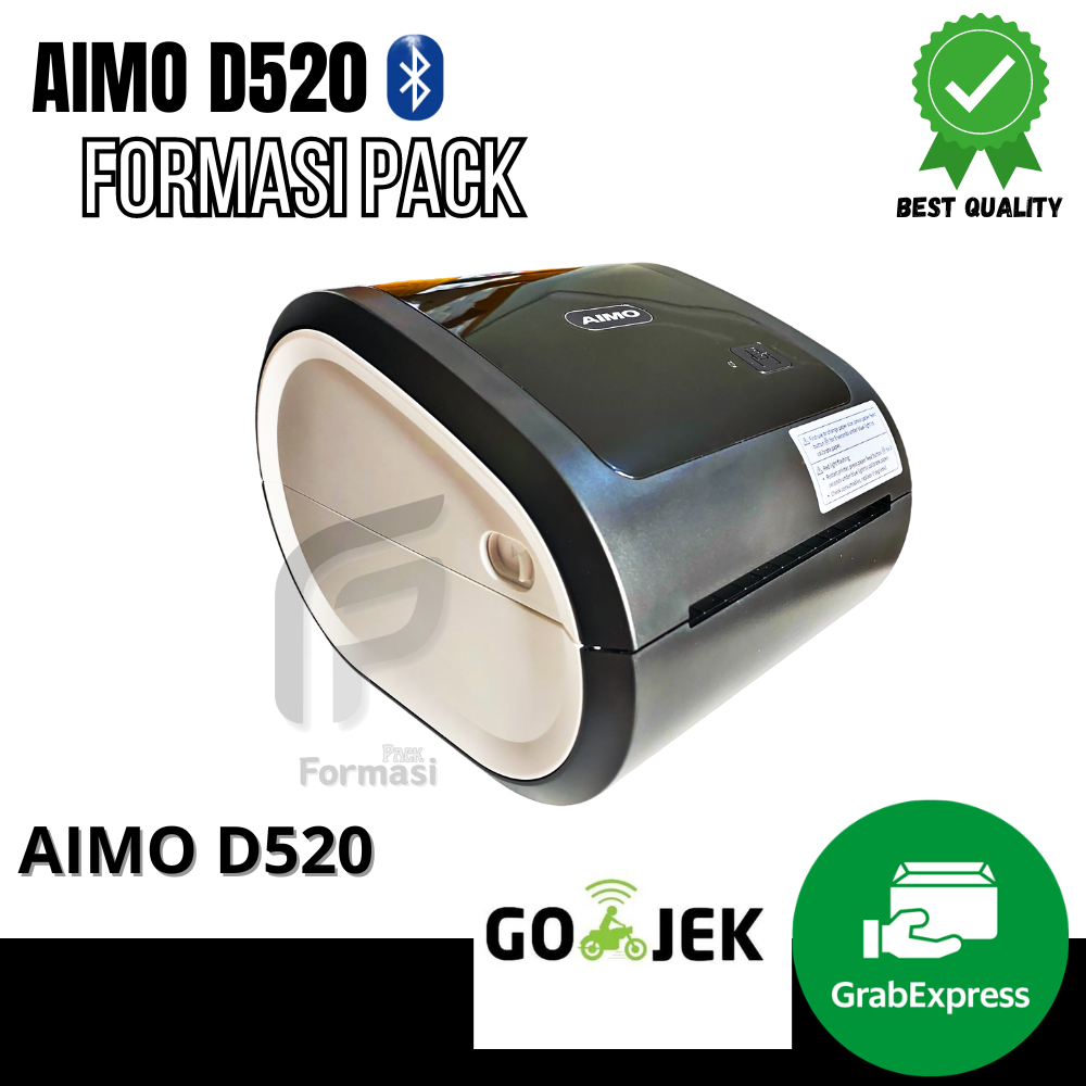 Barcode THERMAL AIMO D520 BLUETOOTH & USB Printer with 110MM A6 Support ...